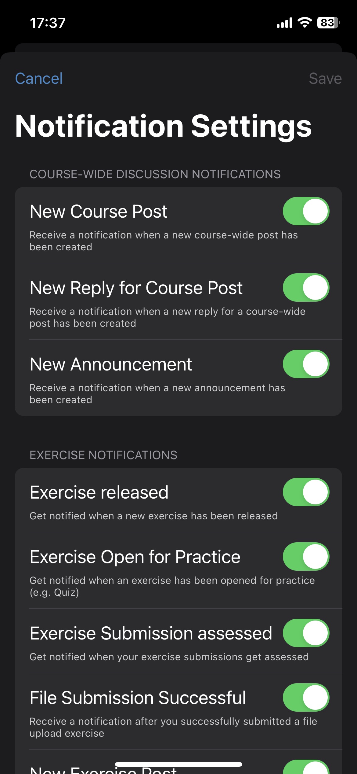Notifications — Artemis documentation